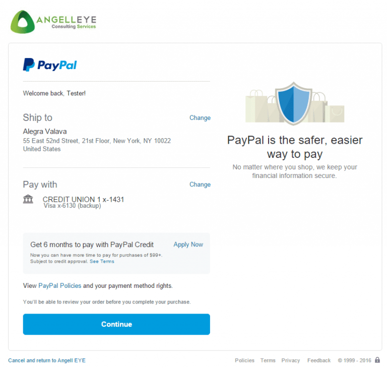 CodeIgniter PayPal Integration - Express Checkout Basic Demo - AngellEYE
