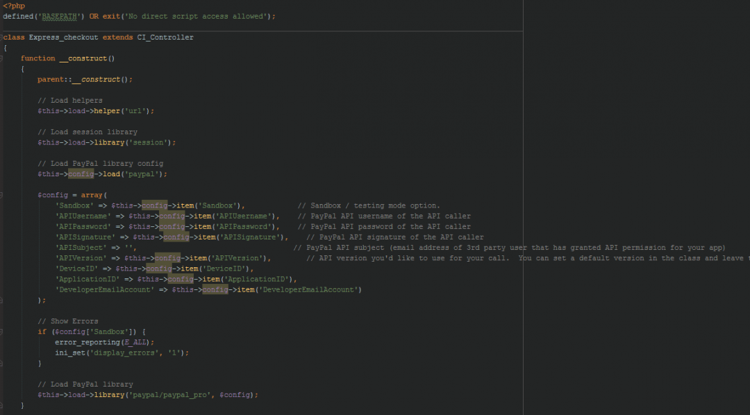 CodeIgniter PayPal Integration - Express Checkout Basic Demo - AngellEYE
