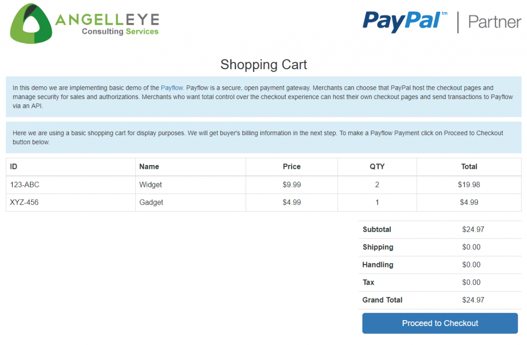 PayPal Payments Pro PayFlow PHP Basic Demo Kit - AngellEYE