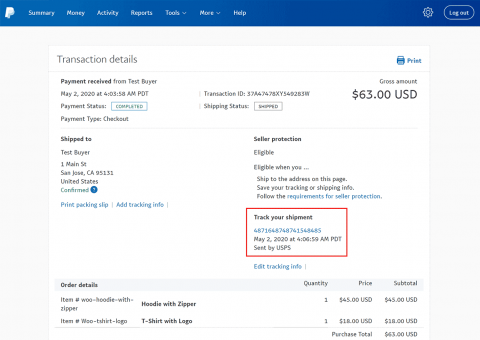PayPal Shipment Tracking for WooCommerce - AngellEYE