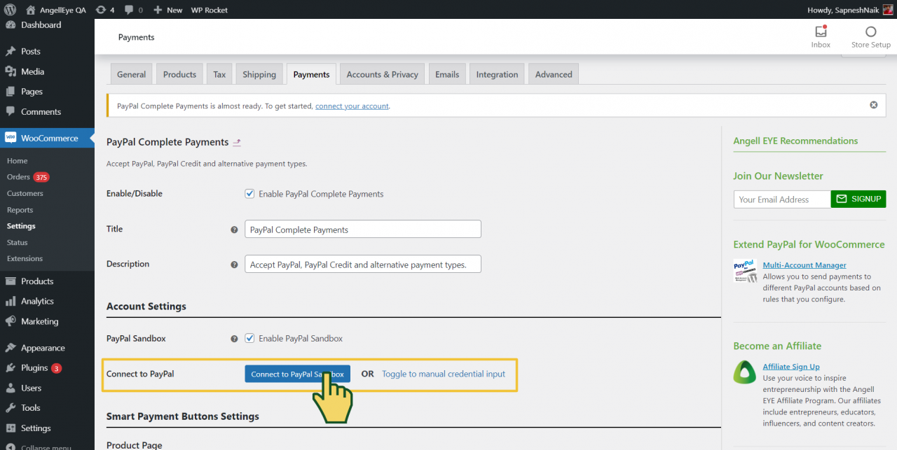 PayPal Complete Payments Setup Guide - AngellEYE